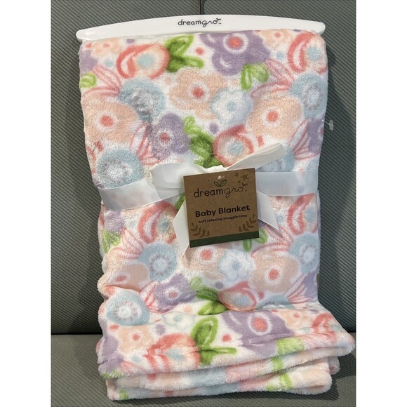 Dreamgro | Other | Dreamgro Floral Baby Blanket Soft Plush Flower Dream ...
